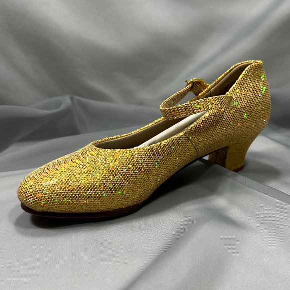Theatricals Footwear | Shoes | Womens Star Lite Gold Glitter Character ...